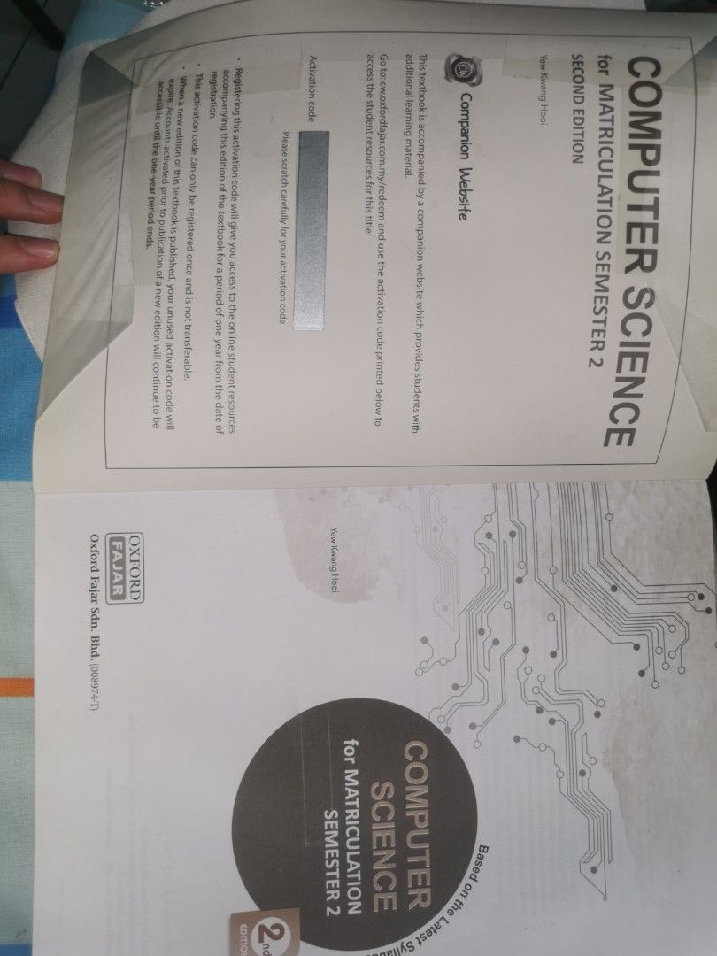 Computer science for Matriculation semester 2 matrikulasi 2nd edition textbook, Hobbies & Toys ...