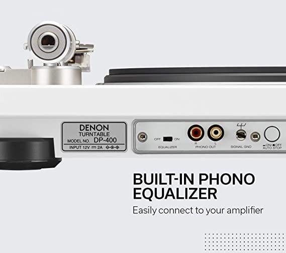 Denon DP-400 Semi-Automatic Analog Turntable with Speed Auto Sensor ...