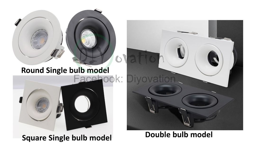 Designer Recess Spot Light/ Antiglare curve slope design false ceiling ...