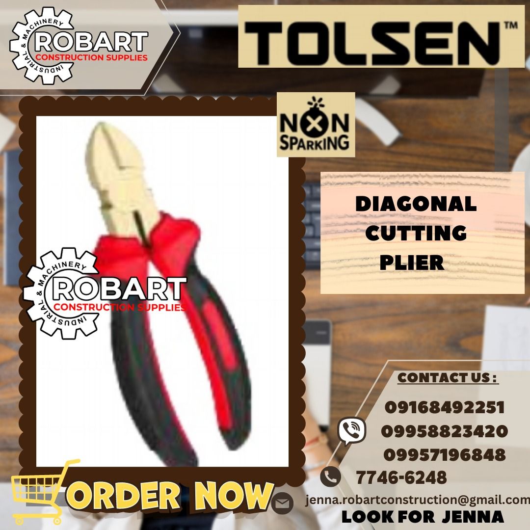 diagonal cutting pliers 6'', Commercial & Industrial, Construction Tools & Equipment on Carousell