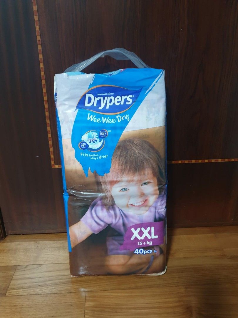 Drypers Wee Wee Dry XXL 40pcs, Babies & Kids, Bathing & Changing ...