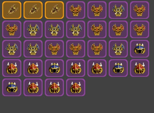 Dungeon Quest Gilded Skies Purple Mage/War Sets, Video Gaming, Video ...