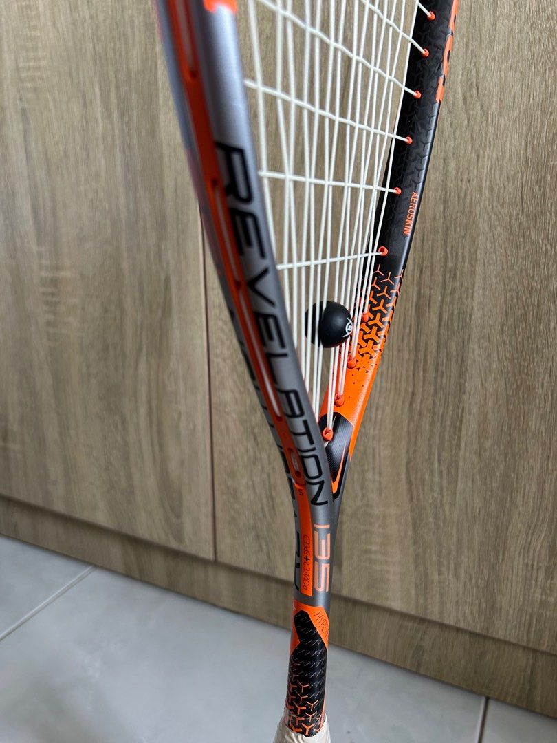 Dunlop Hyperfibre+ Revelation 135 Squash Racket, Sports Equipment ...