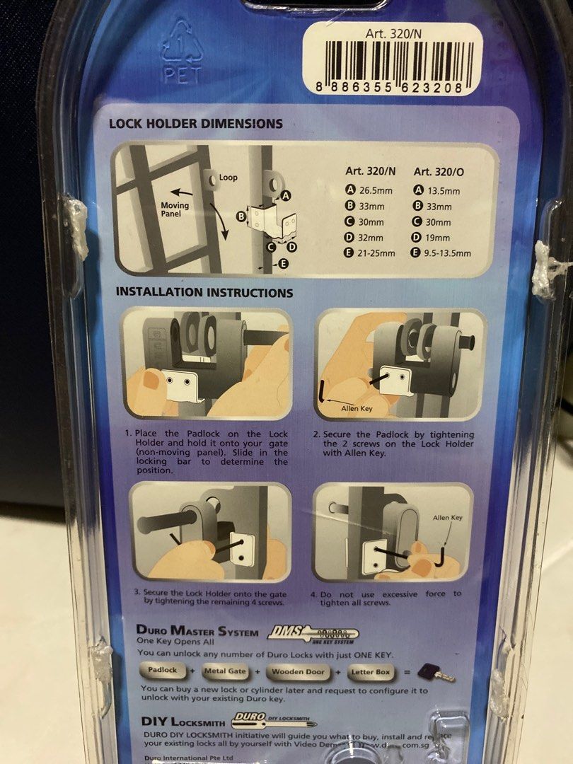 DURO Lock Holder, Furniture & Home Living, Security & Locks, Locks ...