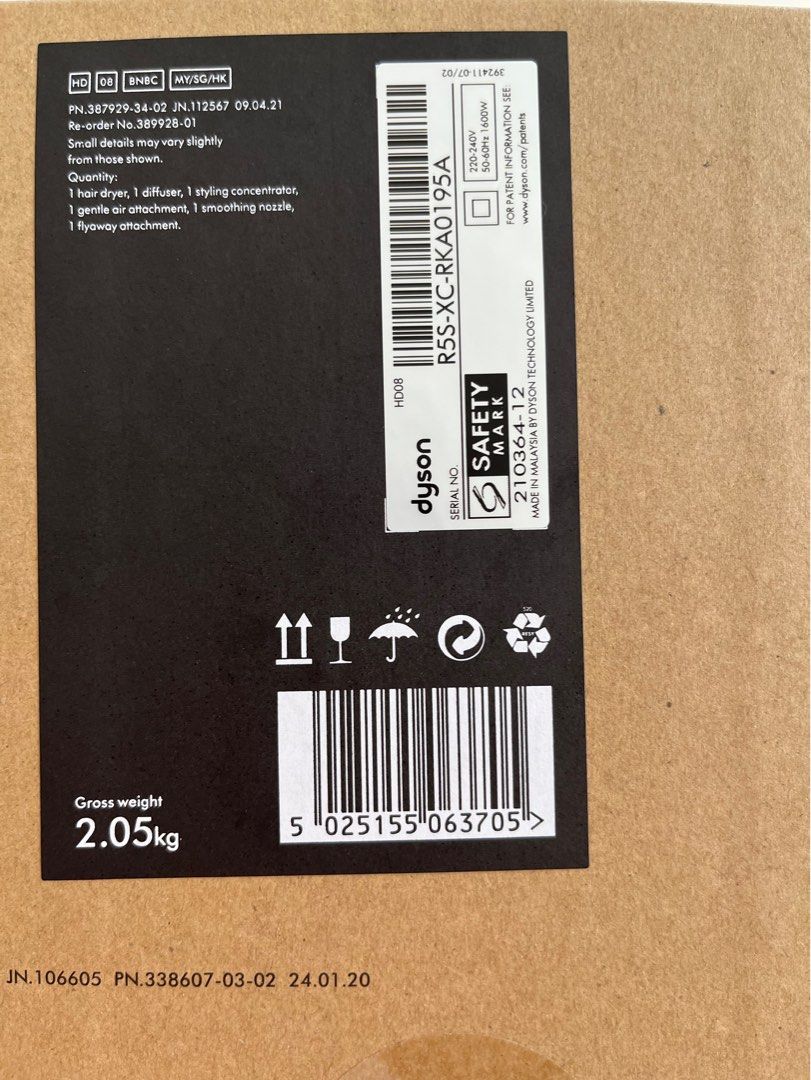 Dyson Hair Dyer Attachments in Box, Beauty & Personal Care, Hair on ...