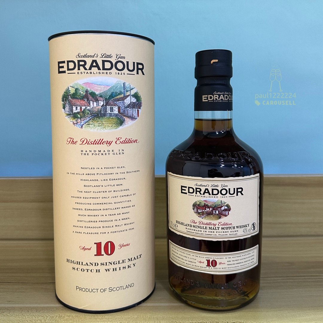Edradour 10year Single Malt, 嘢食 & 嘢飲, 酒精飲料 - Carousell
