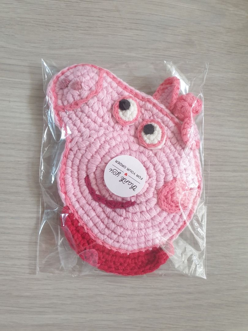 FREE : BRAND NEW Key Ring in Peppa Pig Designed Crochet Pouch, Free ...