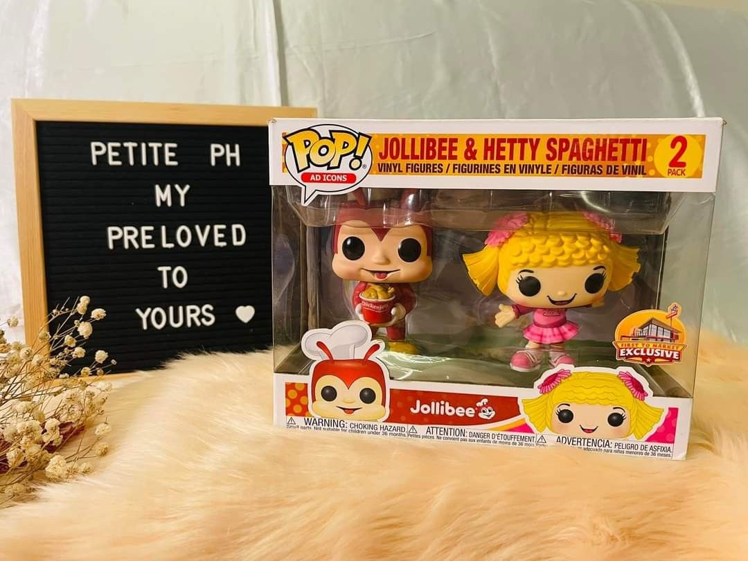 Funko Pop Jollibee & Hetty Spaghetti, Hobbies & Toys, Toys & Games on ...