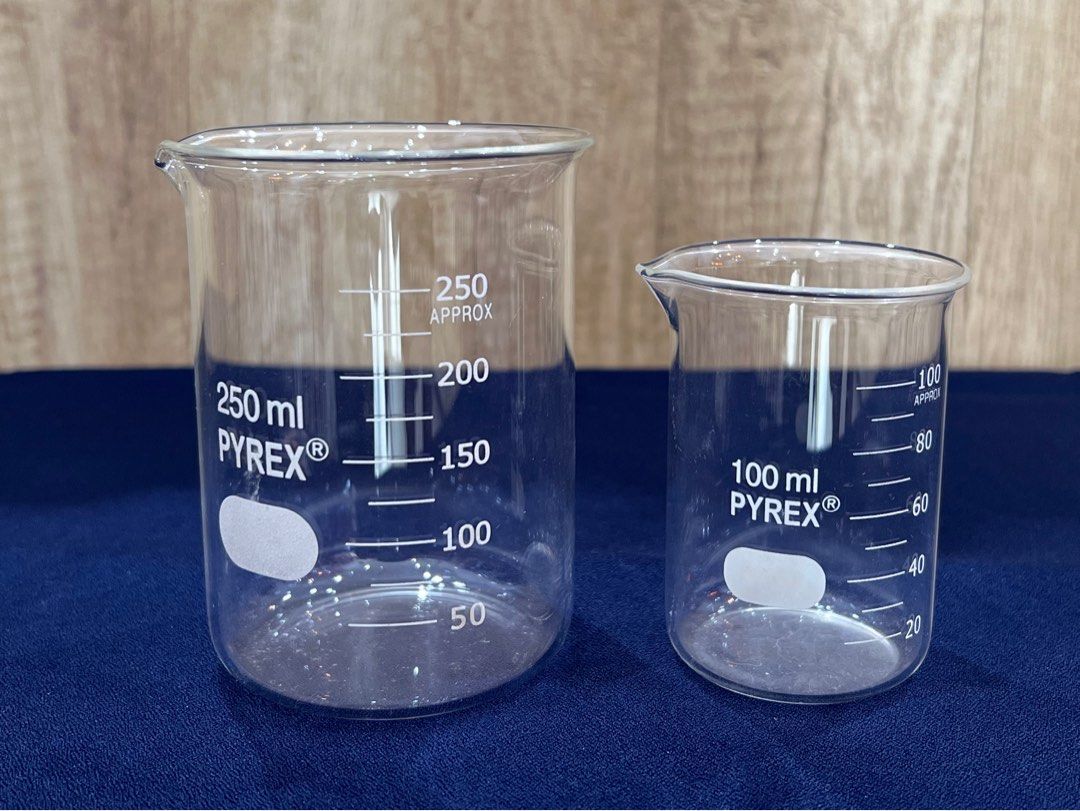 GELAS KIMIA PYREX BEAKER / GELAS UKUR 100ml 250ml, Kitchen & Appliances di Carousell