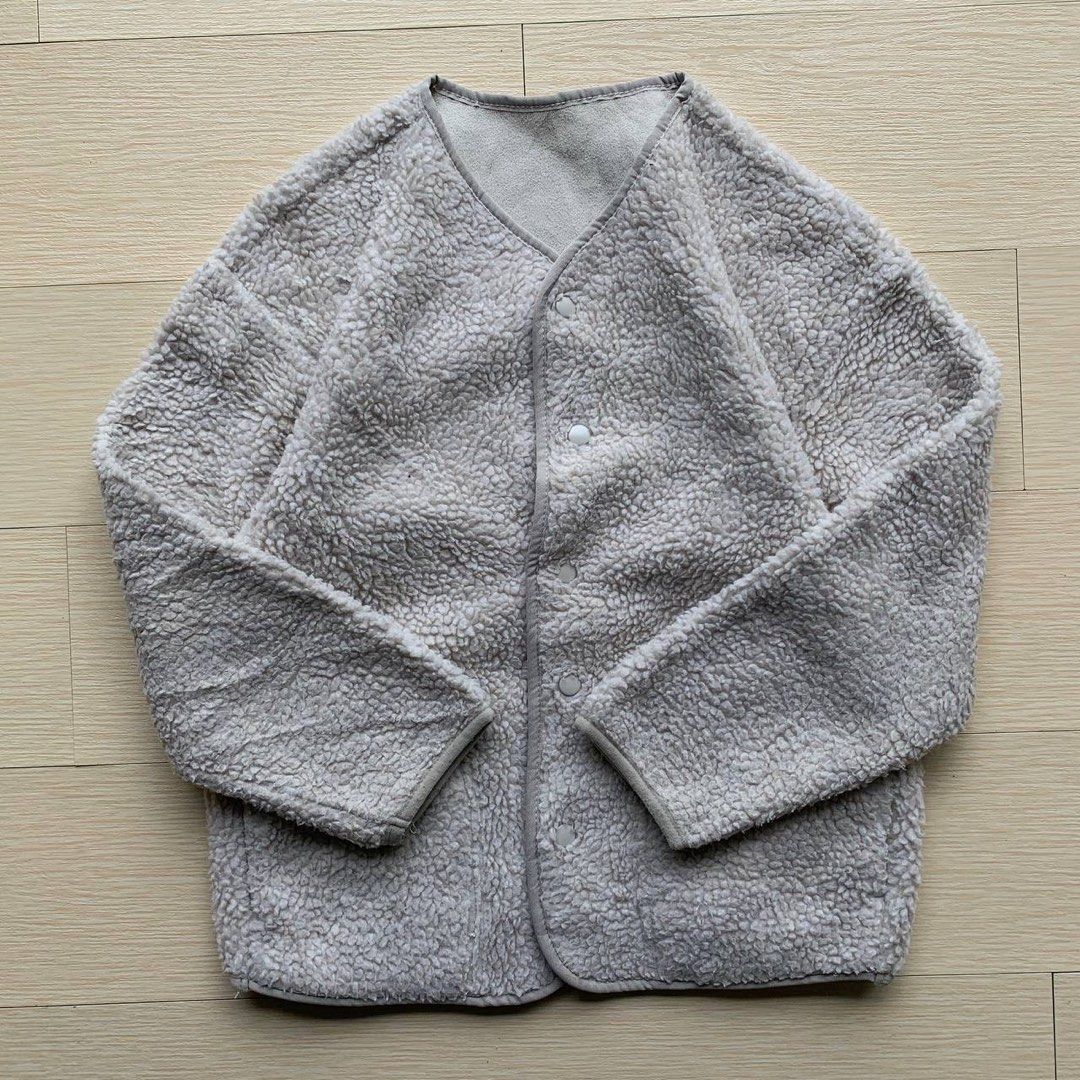GU PILE LINED CARDIGAN, Women's Fashion, Coats, Jackets and Outerwear on Carousell