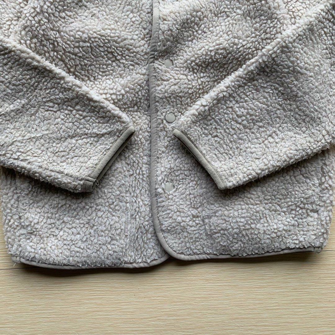 GU PILE LINED CARDIGAN, Women's Fashion, Coats, Jackets and Outerwear on Carousell