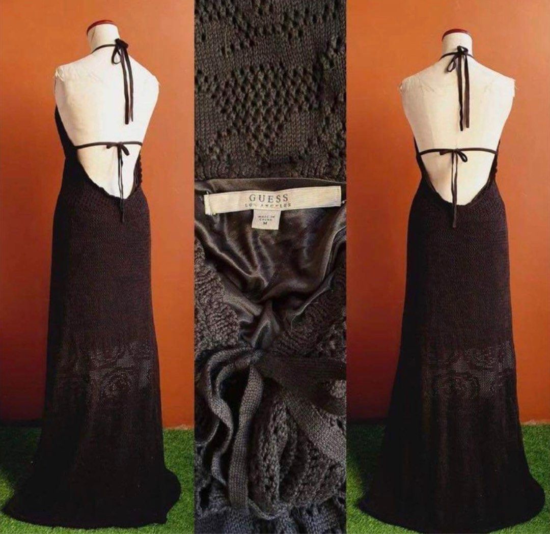 Guess Black long dress, Women's Fashion, Dresses & Sets, Evening ...