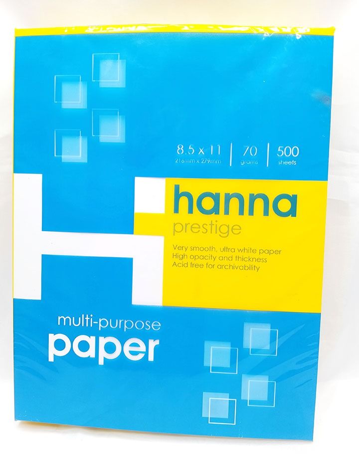HANNA PRESTIGE BOND PAPER/ COUPON BOND, HARD COPY SHORT/ LETTER, 8.5x11 ...