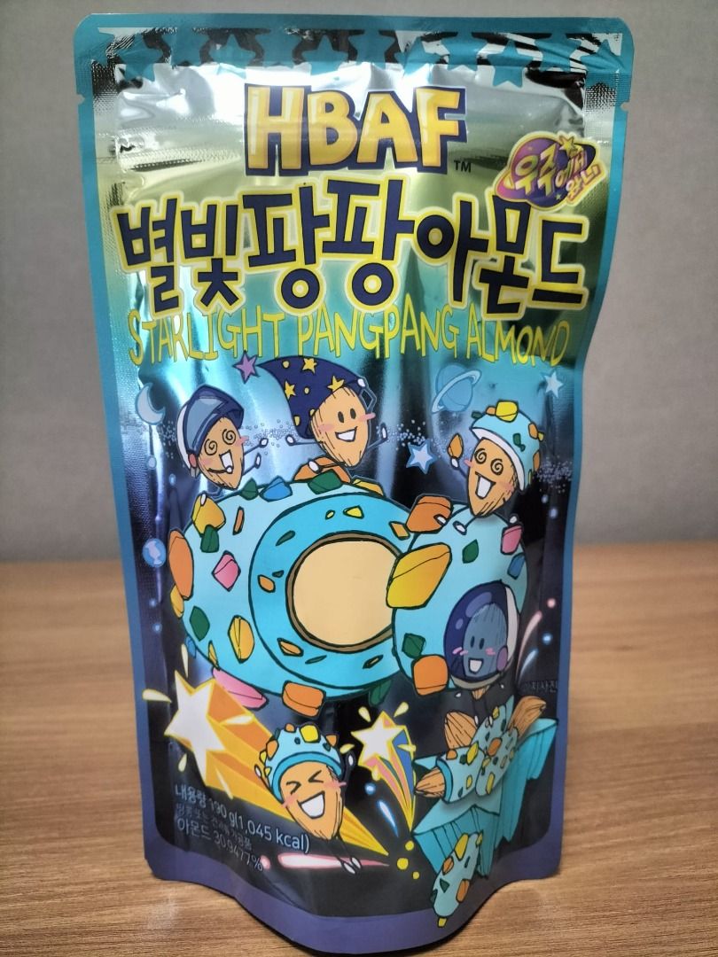 HBAF STARLIGHT PANG PANG ALMOND FROM KOREA 190G, Food & Drinks, Packaged & Instant Food on Carousell
