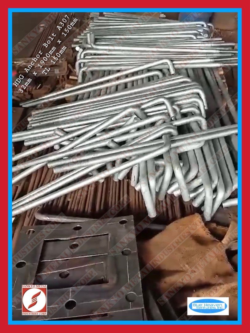HDG Anchor Bolt or Hot dipped galvanized anchor bolt, Commercial ...