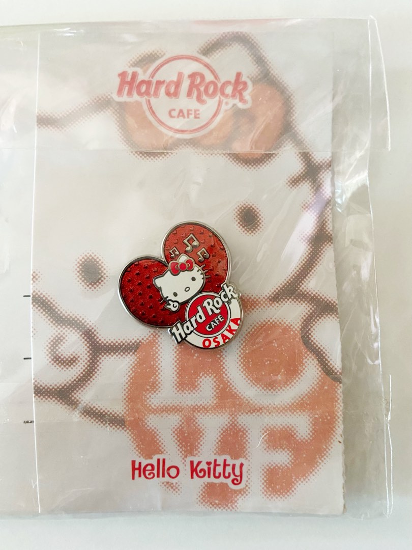 Hello kitty pin collectors‼️Postcard + Pin Hardrock cafe Hello kitty ...