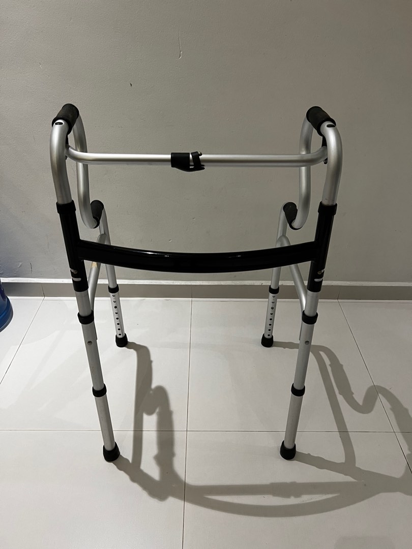 High Rise Adjustable Height Folding Walking Frame, Health & Nutrition ...