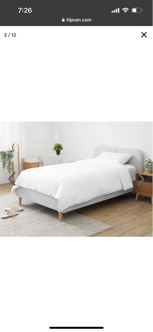 Hipvan super single bed frame + snooze mattress set, Furniture & Home ...