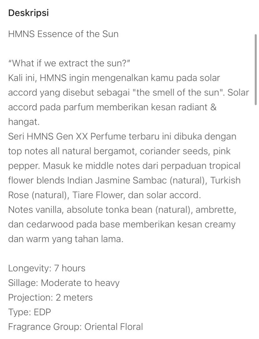 HMNS EoS, Kesehatan & Kecantikan, Parfum, Kuku & Lainnya di Carousell