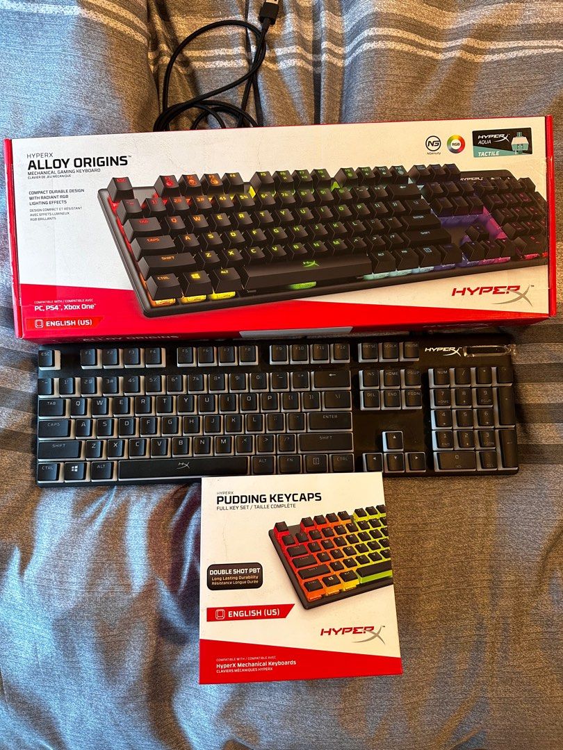 HyperX Alloy Origins Mechanical Gaming Keyboard (Aqua) with HyperX ...