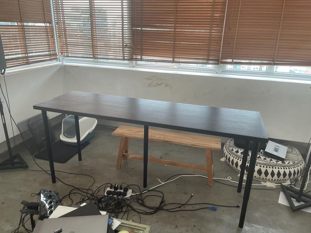 Ikea 200 cm x 60 cm Table with adjustable legs for height for Sale ...