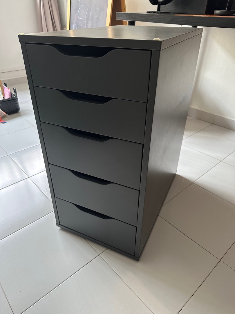 IKEA ALEX Drawing Unit Grey, Furniture & Home Living, Furniture ...