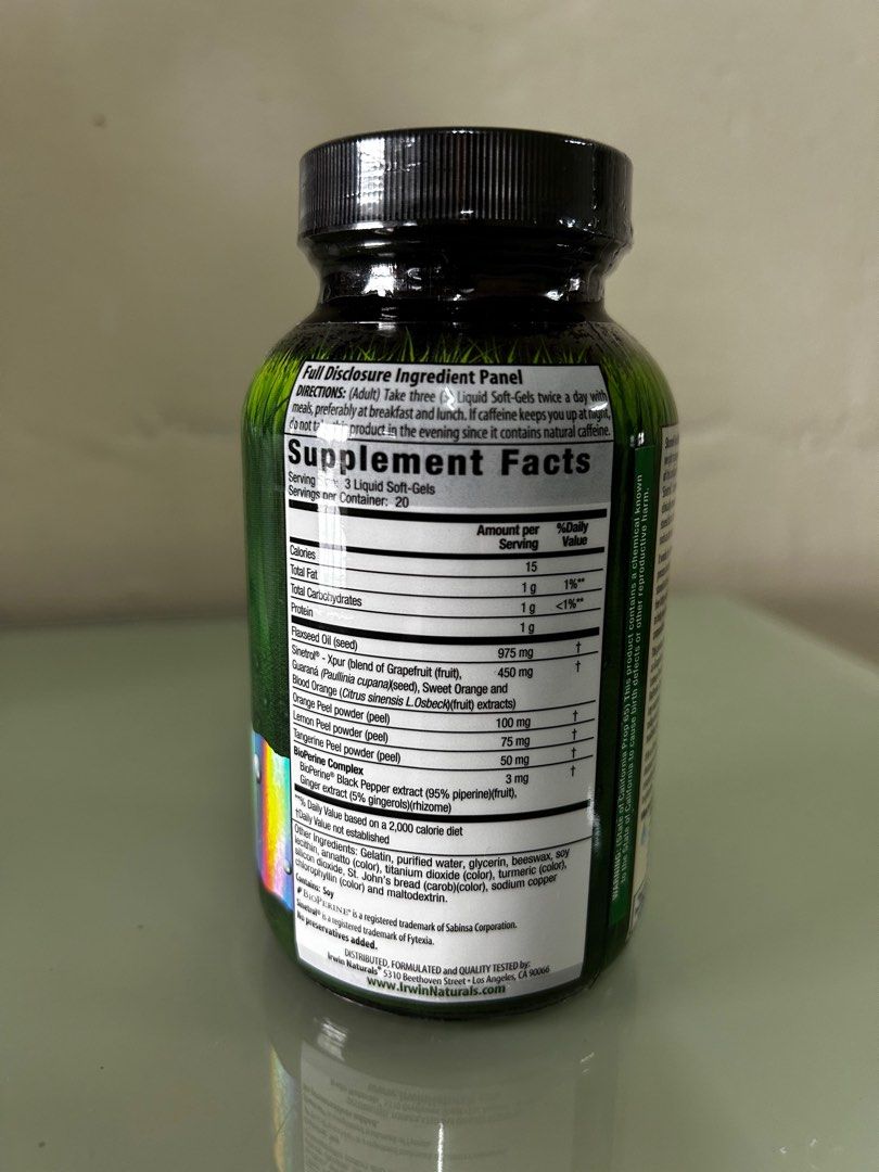 Irwin Naturals, Stored-Fat Belly Burner, 60 Liquid Soft-Gels, Health ...