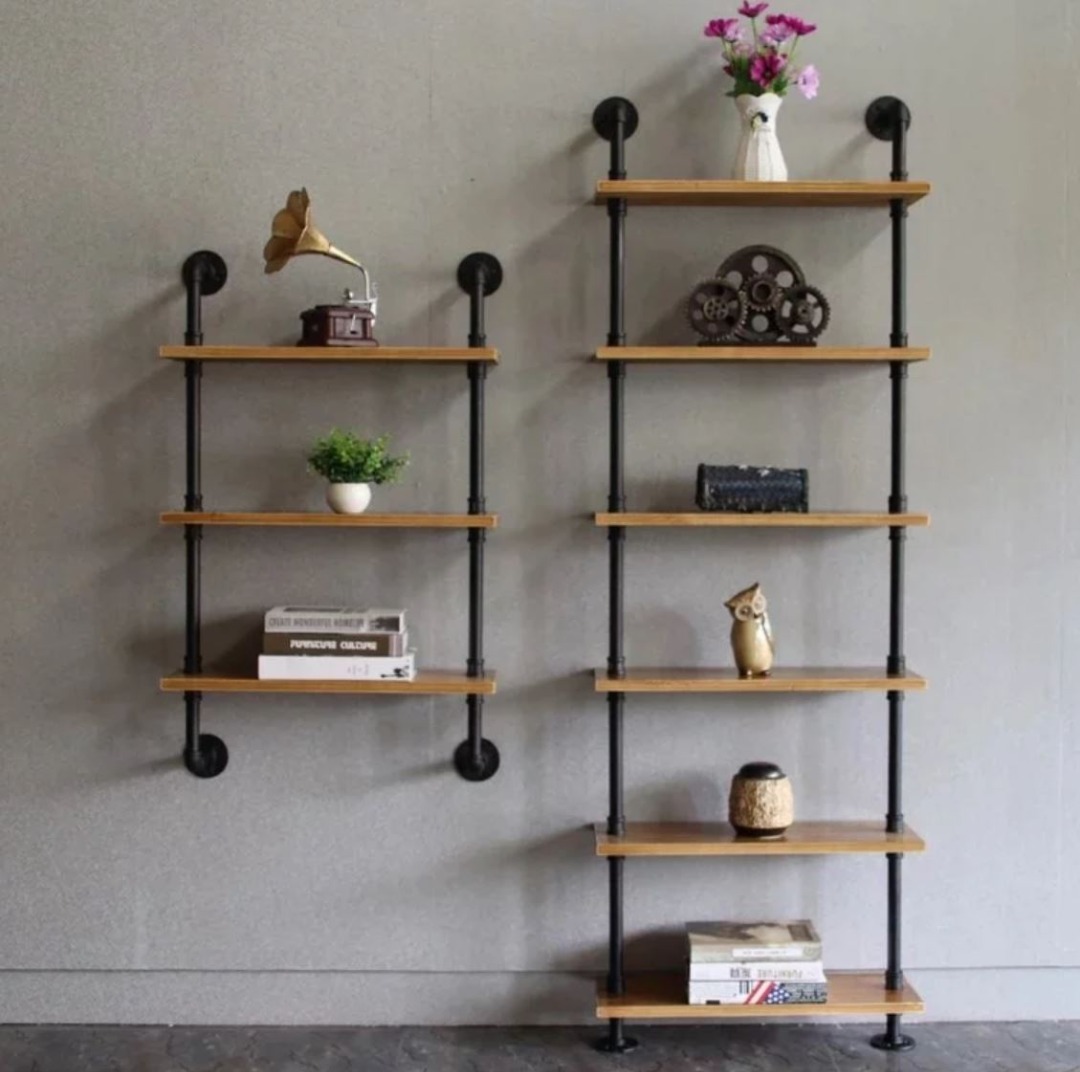 JAKOB Modern Industrial Wall Rack, Furniture & Home Living, Furniture ...