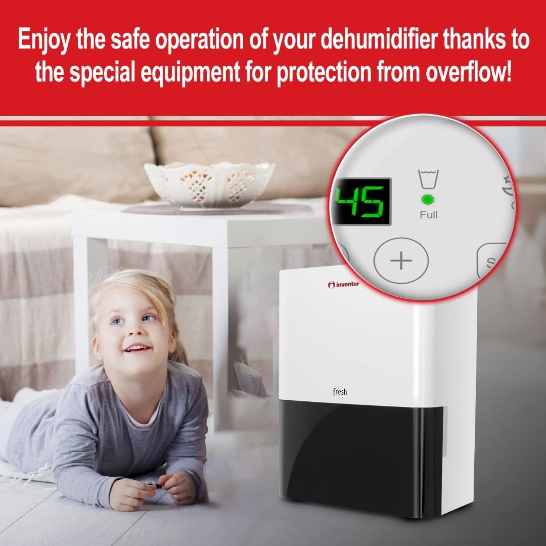 [K0168] Inventor Fresh 12L/Day Dehumidifier, Digital Humidity Display ...