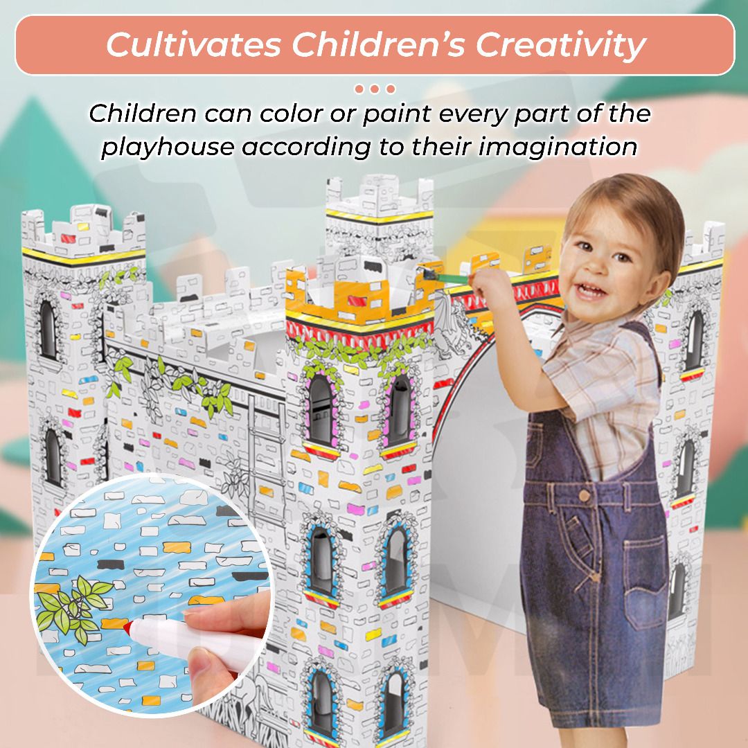 Kids 3D Doodle Play House - Big Castle | Cardboard Toy House|Playhouse ...