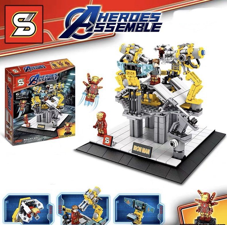 Kids Children Adult Iron Man Avengers Hero Assemble Lego Building ...