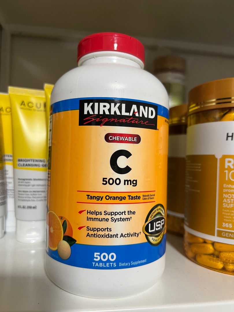 Kirkland Signature Chewable Vitamin C 500 mg., 500 Tablets, Health ...