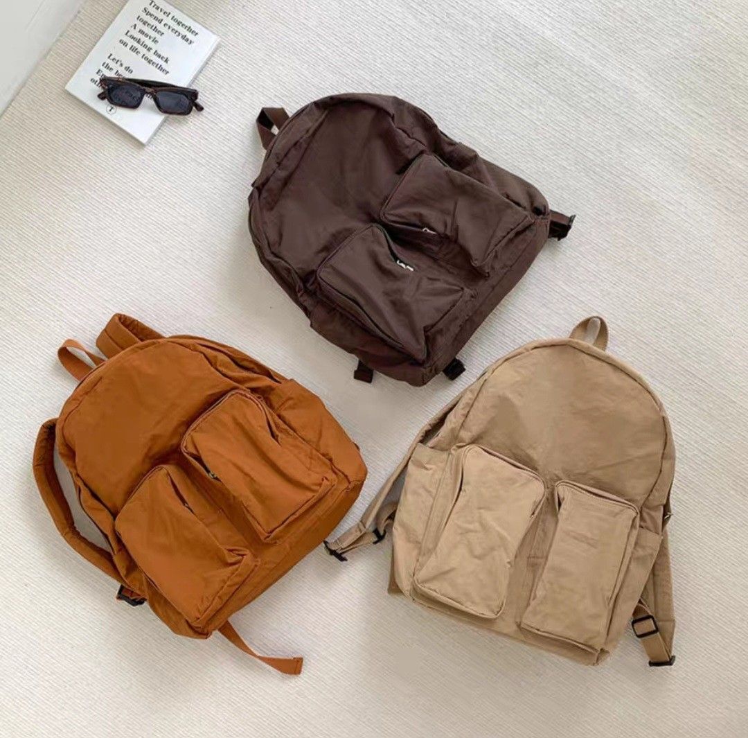 Korean Nylon Backpack, Women's Fashion, Bags & Wallets, Backpacks on ...