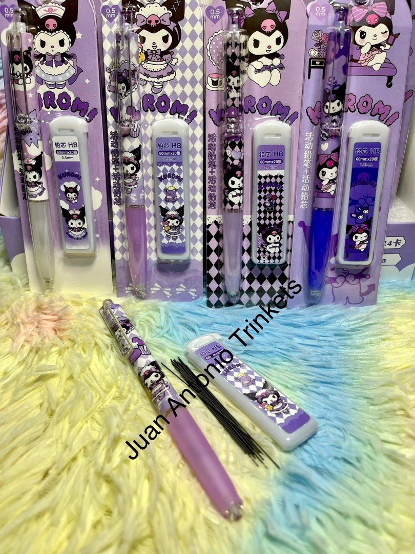 Kuromi Mechanical Writing Pencil Lead 2HB Sanrio with Refill, Hobbies ...