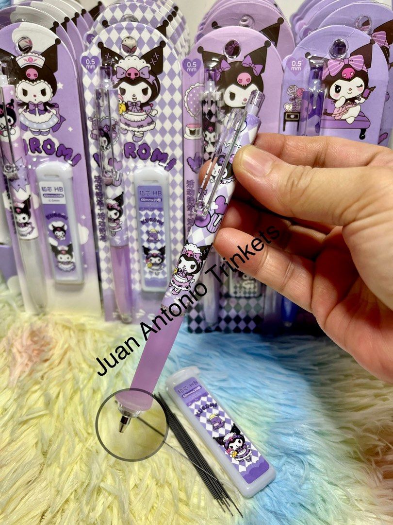Kuromi Mechanical Writing Pencil Lead 2HB Sanrio with Refill, Hobbies ...