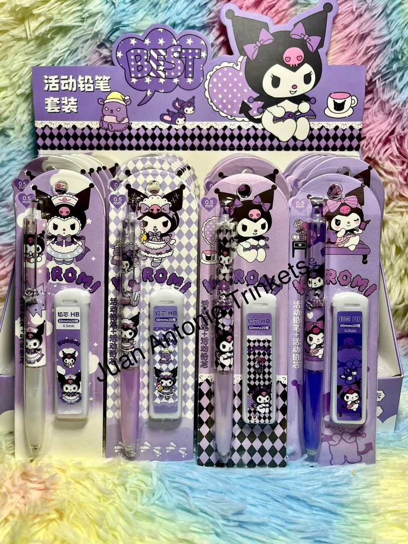 Kuromi Mechanical Writing Pencil Lead 2HB Sanrio with Refill, Hobbies ...