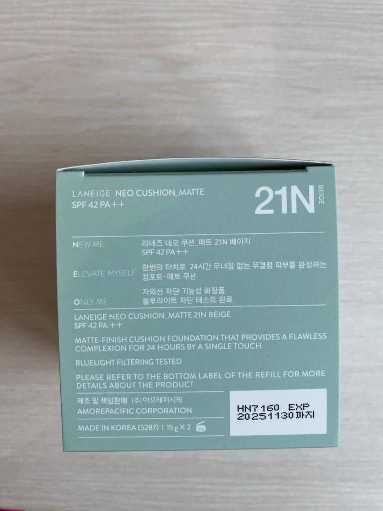 LANEIGE - Neo Cushion Matte (21N) & Skin Veil Base Purple, Beauty ...