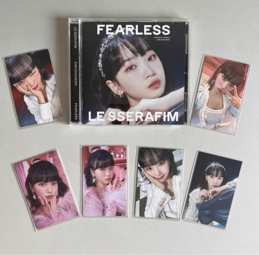 LE SSERAFIM FEARLESS JAPAN 1ST SINGLE KIM CHAEWON SET, Hobbies & Toys ...