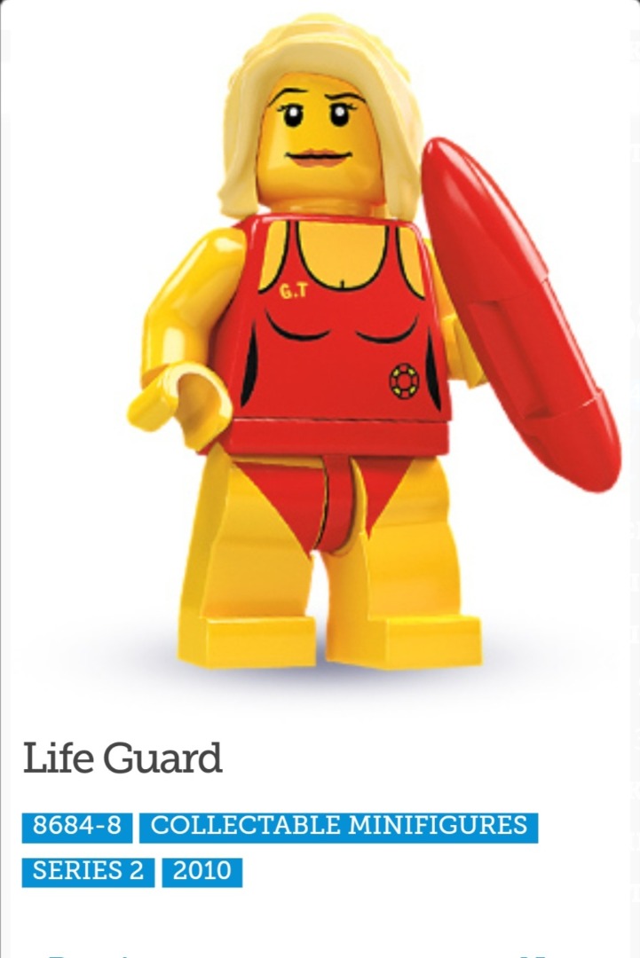 Lego 8684-Minifigures Series 2 8684-8 / COL02-8 Lifeguard / 救生員 ...