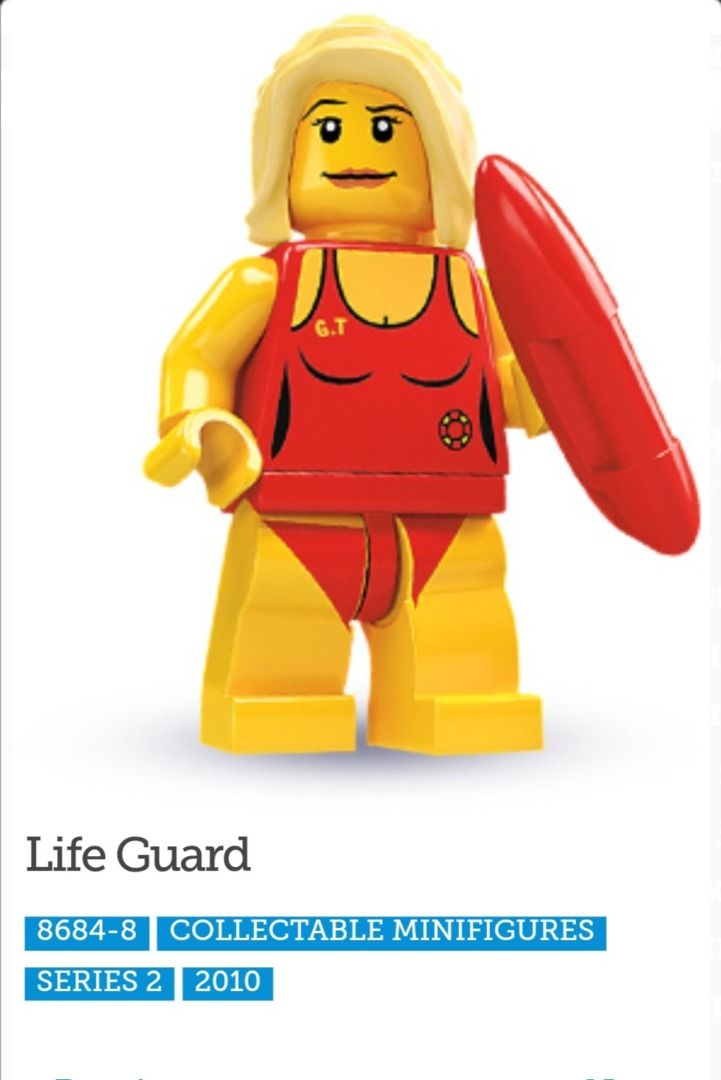 Lego 8684-Minifigures Series 2 8684-8 / COL02-8 Lifeguard / 救生員 ...