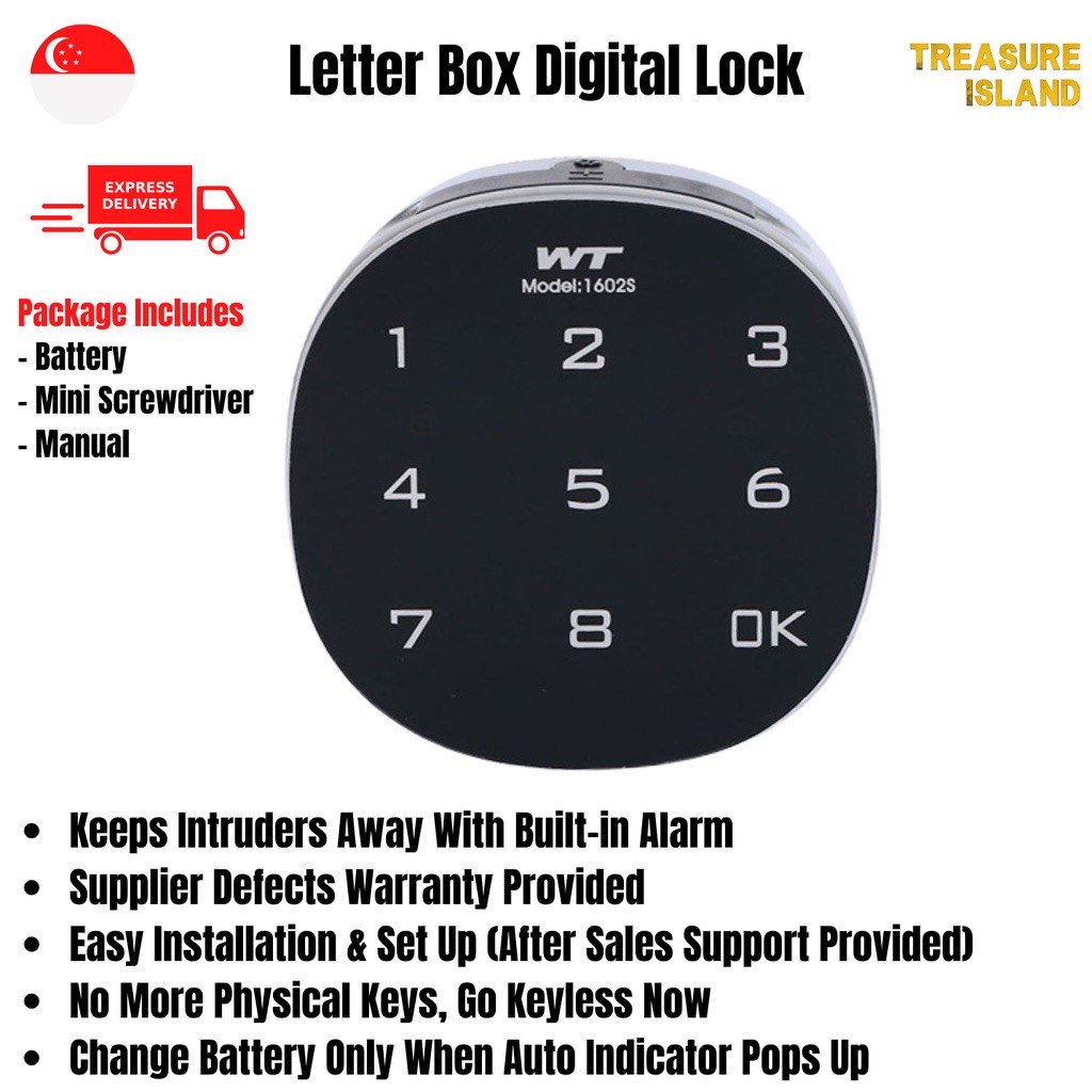 Letter box digital lock / Digital lock for mail box 6 & 8 digits pin ...