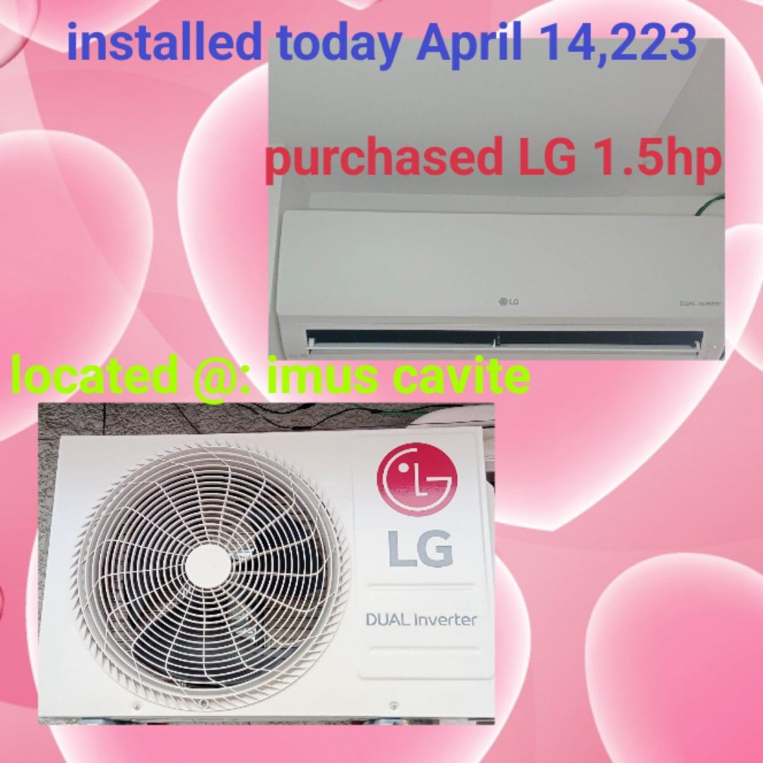 LG split type inverter Aircon with free installation brand new factory ...