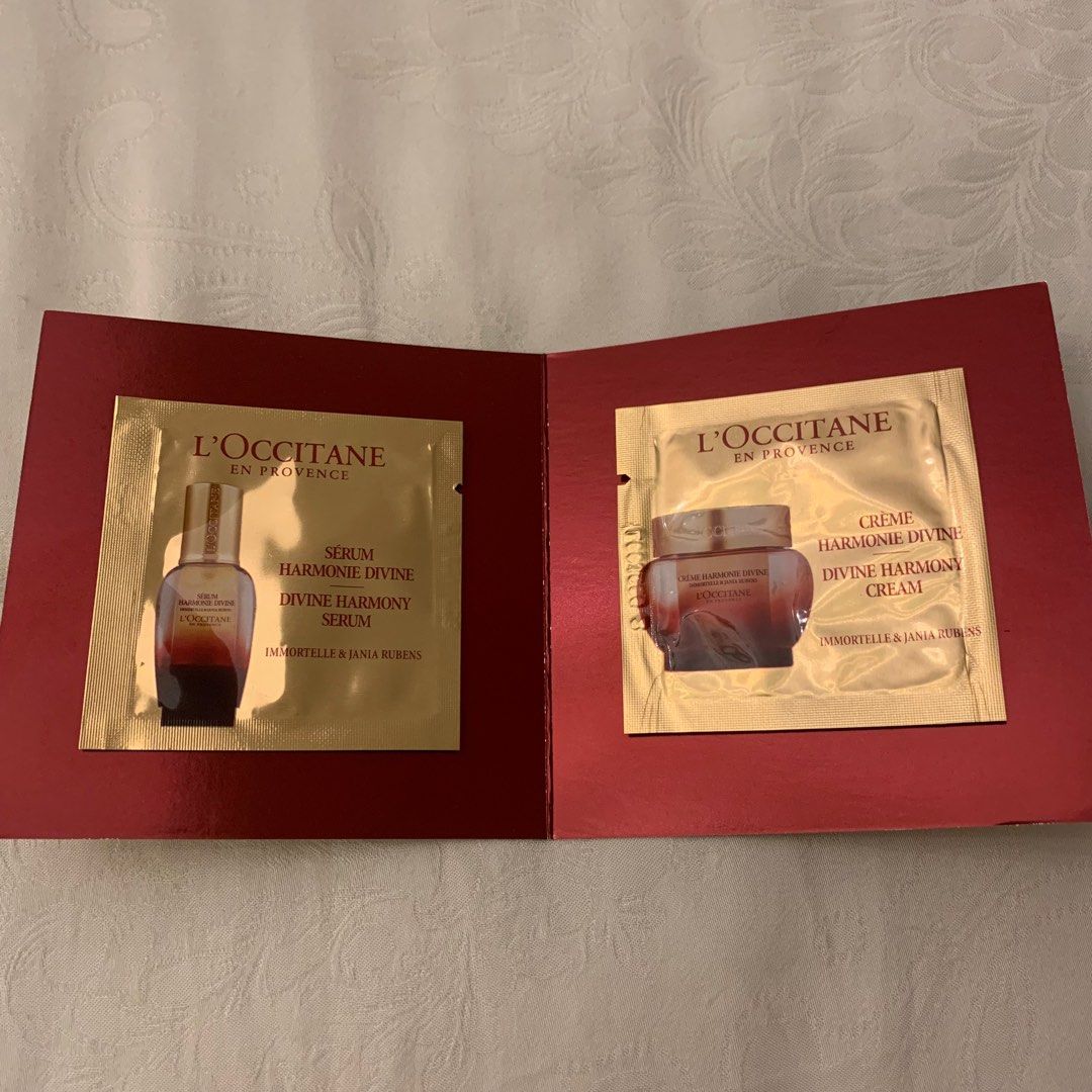 L’Occitane Immortelle & Jania Rubens Divine Harmony Serum and Cream 1ml ...