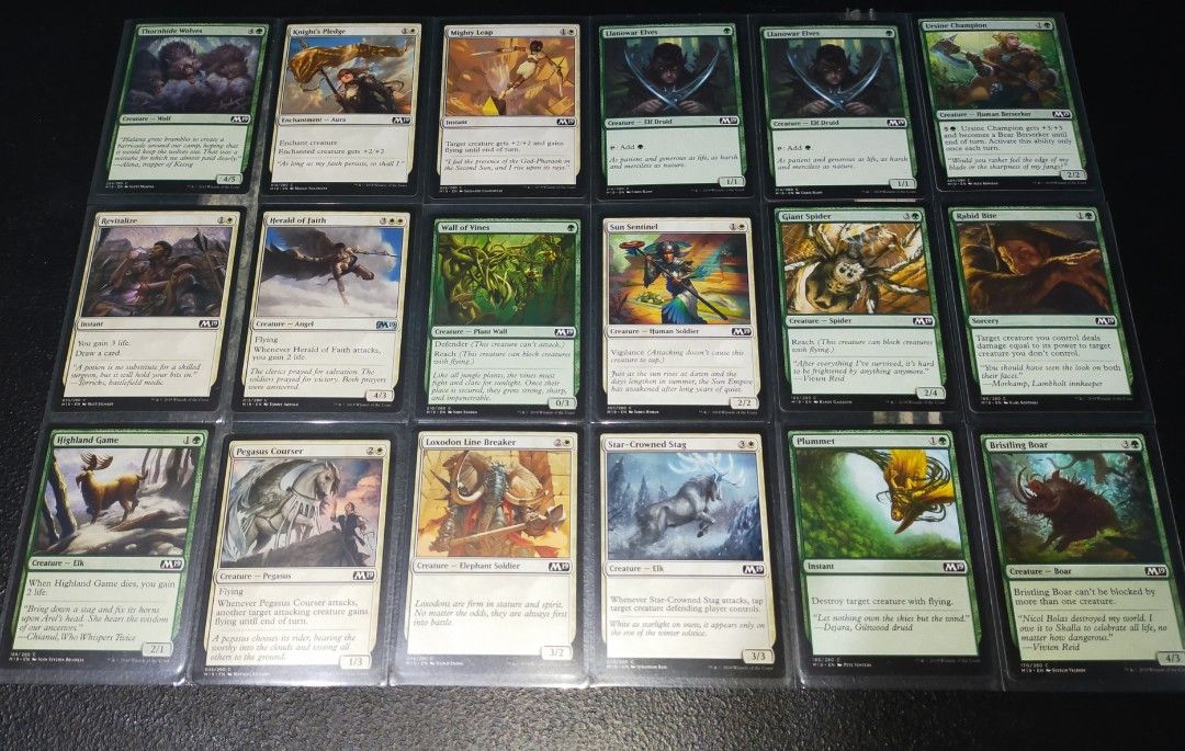 Magic the Gathering (MTG) Green and White Card Deck [with 2 Rare Cards ...