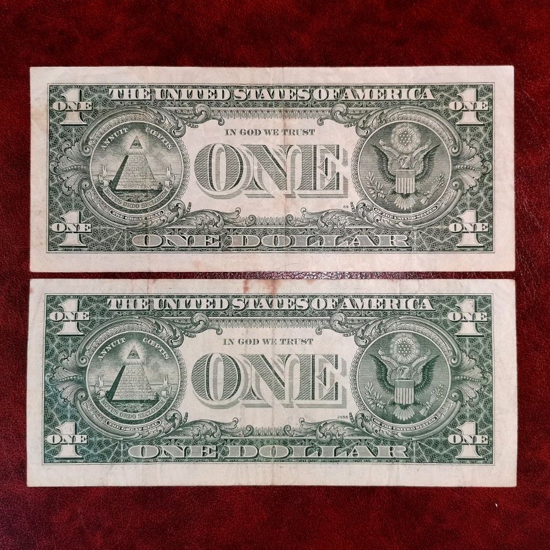 Major Front Misprint Errors - 2 FRN $1 notes, Hobbies & Toys ...