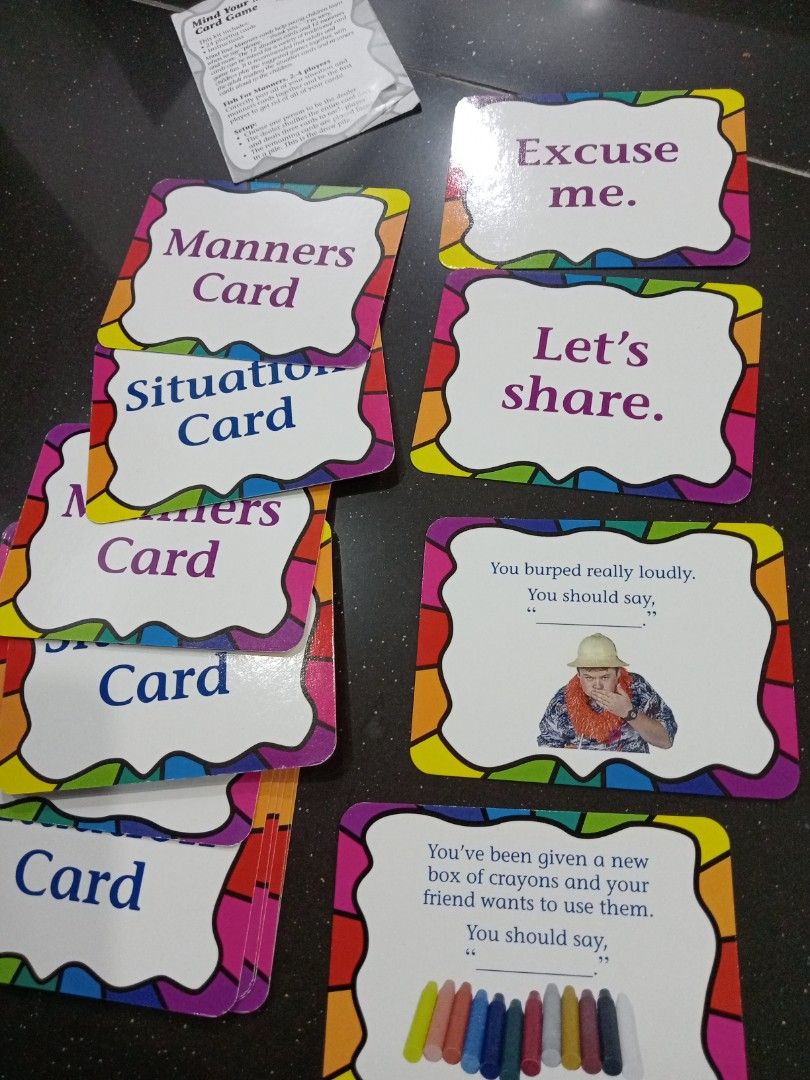 Manners Card Game, Hobbies & Toys, Books & Magazines, Children's Books ...