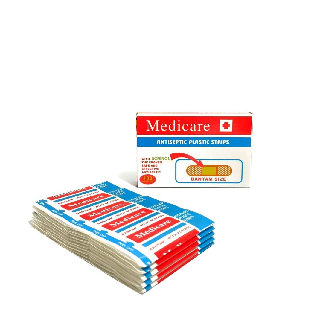 Medical Plaster Strips 100pcs Adhesive Antiseptic Bandage Band Aid ...