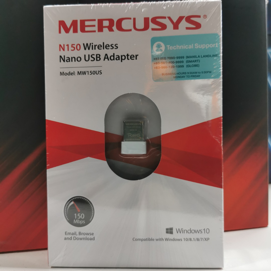 Mercusys MW150US 150Mbps N150 Wireless Nano USB Adapter, Computers ...