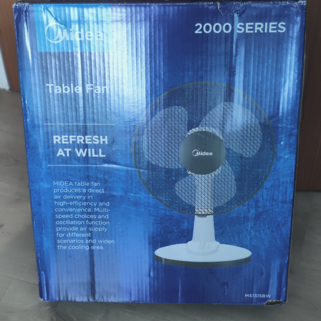 Midea 12 inch table fan - brand new in box, Furniture & Home Living ...