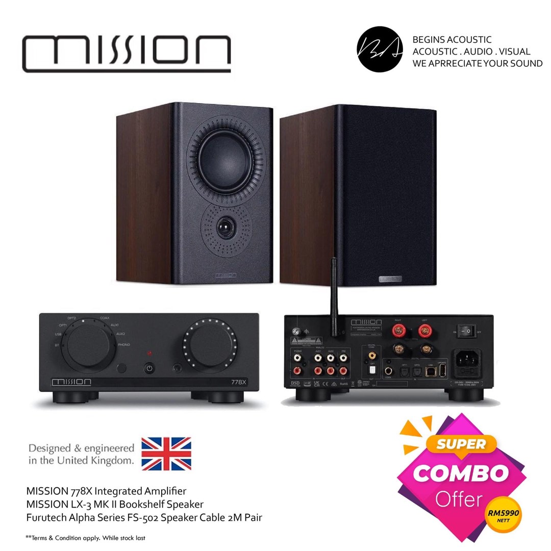Mission 778x Integrated Amplifier with DAC + Mission LX-3 Bookshelf ...